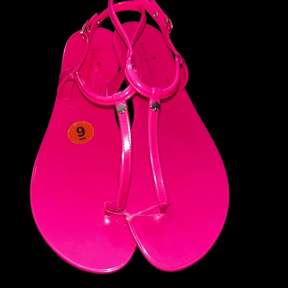 kate spade | Shoes | Kate Spade Neon Pink Jelly Thong Sandals New ...